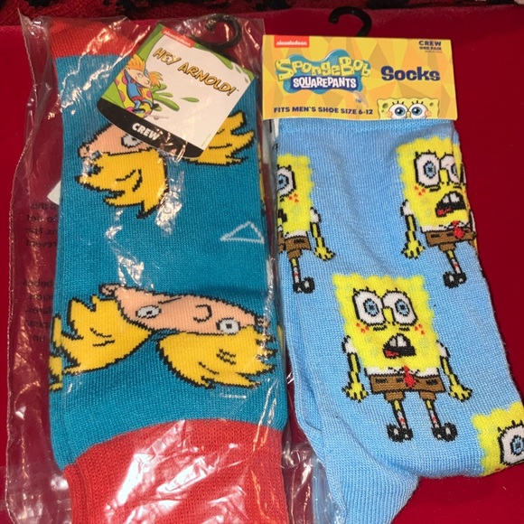 Nickelodeon | Accessories | Nickelodeon 2 Sock Bundle Sponge Bob And ...